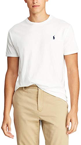 Polo Ralph Lauren Mens Crew Neck Big Pony T-Shirt (M, White)