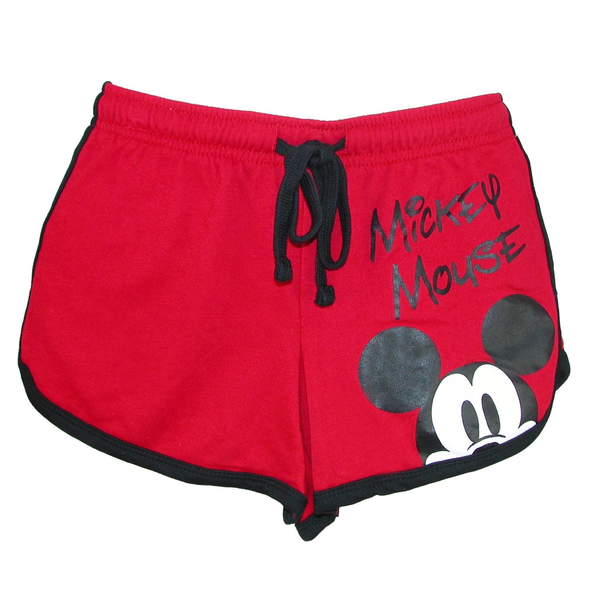 Disney Junior Ladies Mickey Mouse Peeking Short Red Large