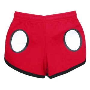 Disney Junior Ladies Mickey Mouse Peeking Short Red Large