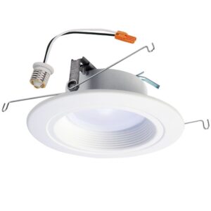 halo home rl56 bluetooth smart integrated led recessed ceiling light, tunable cct (2700k-5000k), white, 5 in. and 6 in.