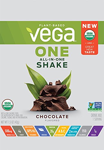 Vega One Organic Plant Protein Powder, Chocolate, 1.5 Ounce