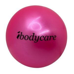 ibodycare pilates 4" (10cm) accessory mini ball for aeropilates, yoga, fitness, strength, pilates reformer or mat pilates (pink)