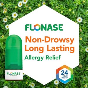 Flonase Allergy Relief Nasal Spray, 24 Hour Non Drowsy Allergy Medicine, Metered Nasal Spray - 144 Sprays (Pack of 2) - Fall and Seasonal Allergy Relief