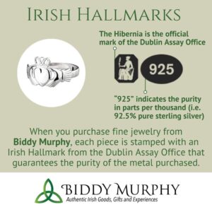 Biddy Murphy, Women's Irish Claddagh Ring, Real 925 Sterling Silver Band, Made in Ireland, Size 9