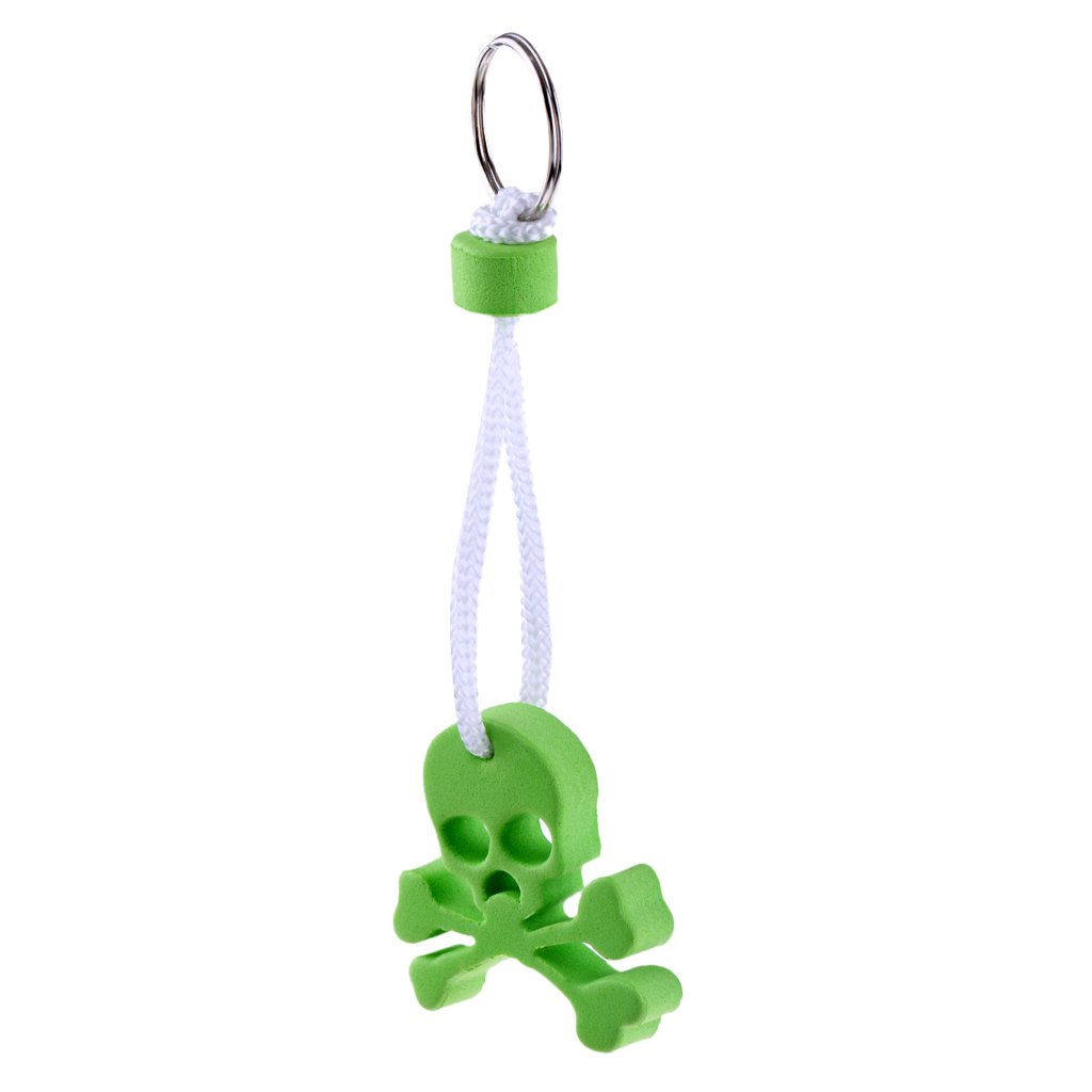 Fityle Floating Skull Skeleton Keyring Keychain Key Ring Boat Sailing Water Sports Accessories