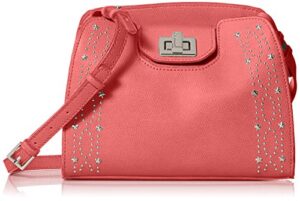 calvin klein womens calvin klein clementine mercury leather & celestial stud embellished crossbody, rose quartz, one size