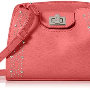 Calvin Klein womens Calvin Klein Clementine Mercury Leather & Celestial Stud Embellished Crossbody, rose quartz, One Size