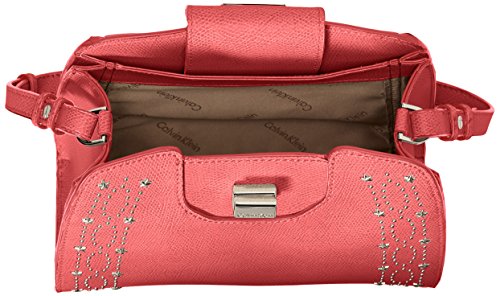 Calvin Klein womens Calvin Klein Clementine Mercury Leather & Celestial Stud Embellished Crossbody, rose quartz, One Size