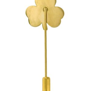 PinMart's Gold St. Patrick's Day Shamrock Clover Lapel Stick Pin