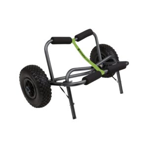 perception kayaks large kayak cart with foam wheels - for use on sand/pavement, black