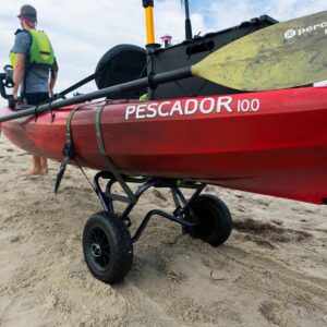 Perception Kayaks Large Kayak Cart with Foam Wheels - for use on sand/pavement, Black