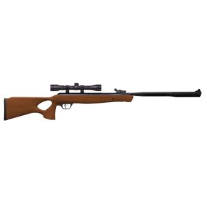 crosman valiant cvh17rdns-wx .177-caliber np break barrel air rifle and scope, wood