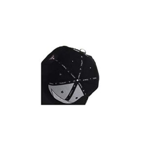 WITHMOONS Snapback Hat Diamond Faux Leather Manhattan Patch Flat Brim Cotton Baseball Cap TR2934 (Black)