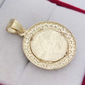 Walking Liberty Coin And Bezel Pendant 10K Yellow Gold