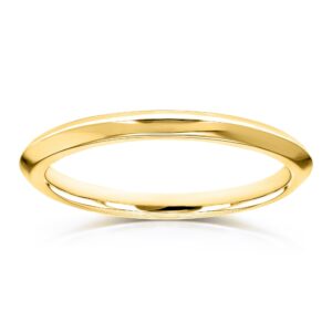 kobelli v-edge solid 14k yellow gold band, 6.5