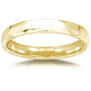 kobelli high polish solid gold wedding ring band 14k yellow gold (2.75mm), 6.5