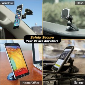 Scosche MPWD2PK-UB MagicMount Pro Magnetic Car Phone Holder Mount with Suction Cup - 360 Degree Adjustable Head, Universal with All Devices - Suction Mount - Pack of 2