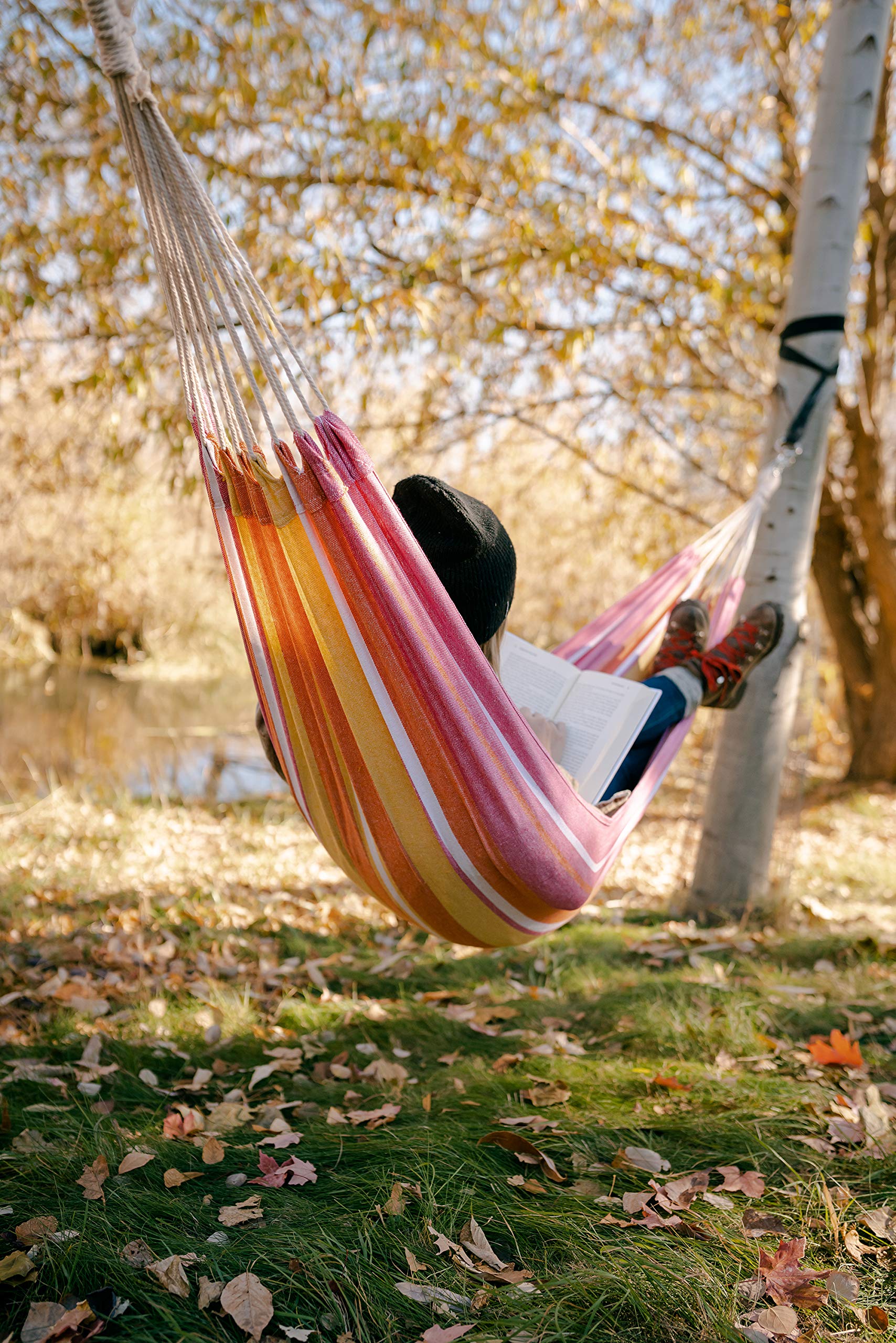 Stansport Cotton Blend Traveler Hammock, Red, One Size (30300-60)