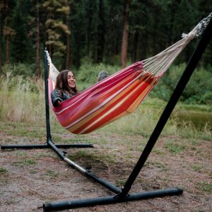 Stansport Cotton Blend Traveler Hammock, Red, One Size (30300-60)