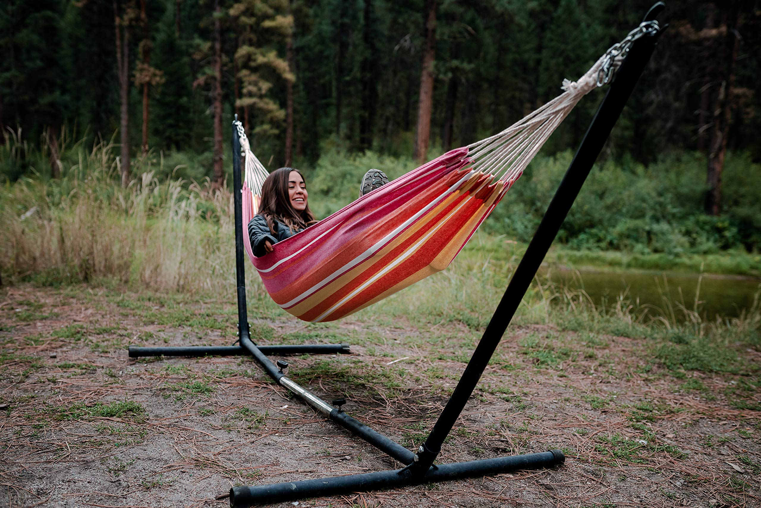 Stansport Cotton Blend Traveler Hammock, Red, One Size (30300-60)