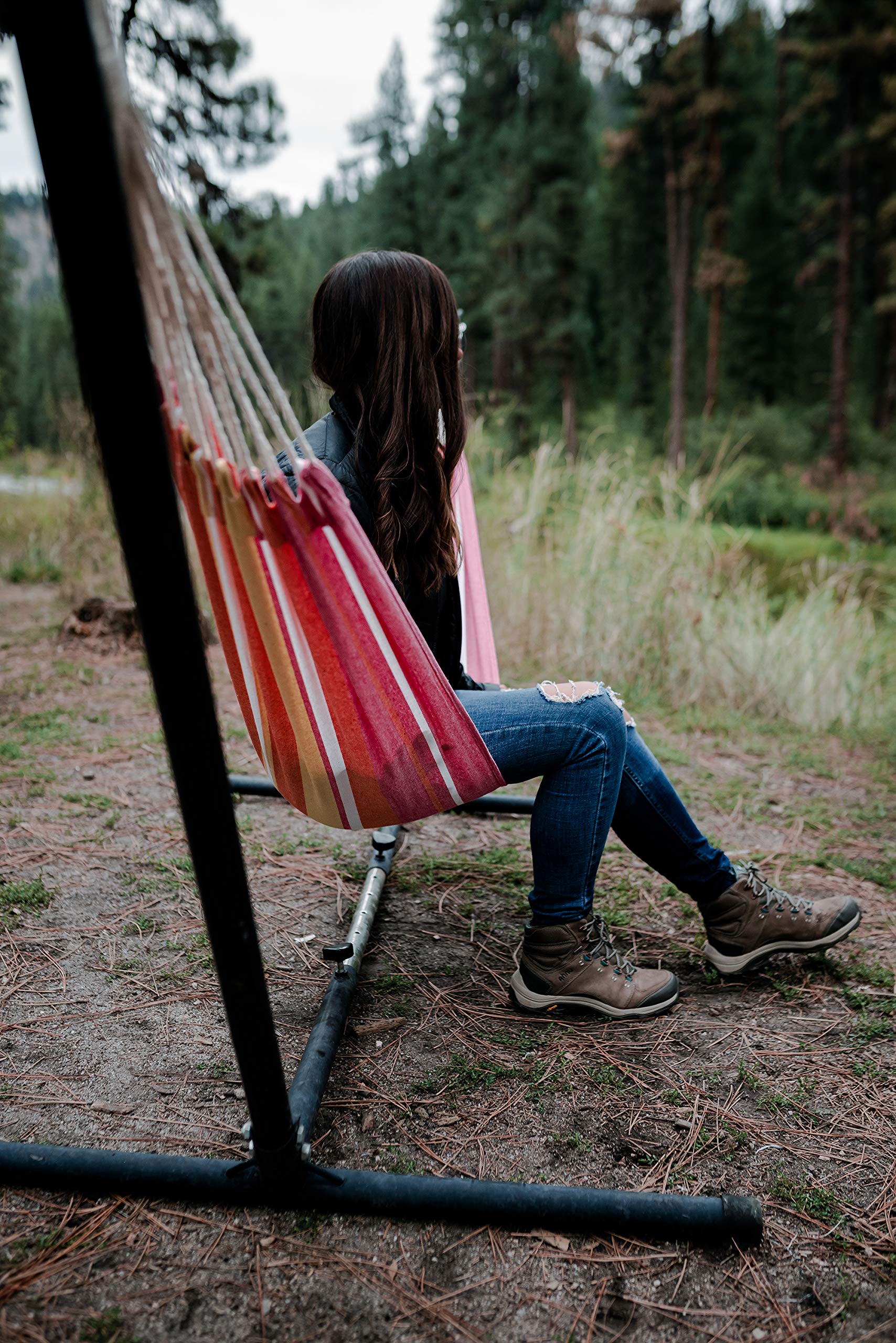 Stansport Cotton Blend Traveler Hammock, Red, One Size (30300-60)