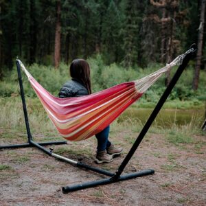 Stansport Cotton Blend Traveler Hammock, Red, One Size (30300-60)