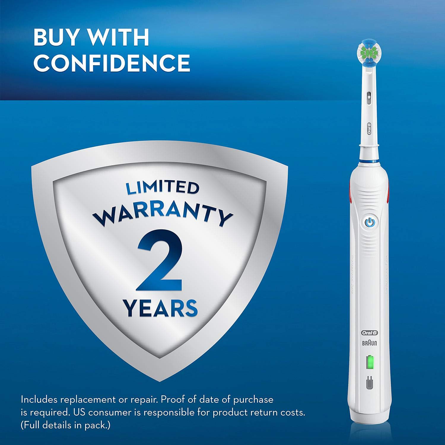 Oral-B ProAdvantage 1500 Electric Rechargeable Toothbrush, Powered by Braun (2 pk.)