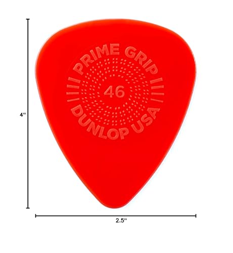 Jim Dunlop Delrin 500 Prime Grip .46mm Guitar Picks (450P.46)