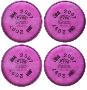 3m 2097 p100 particulate filter with organic vapor relief, 2 pairs (4 filters)