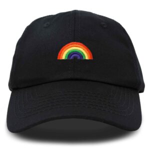 dalix rainbow baseball cap womens hats cute hat soft cotton caps in black