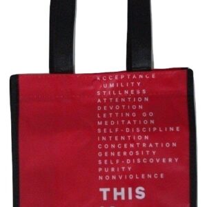 Lululemon Small Reusable Tote Gym Bag (This is Yoga, Red)