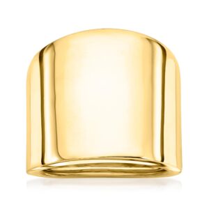 ross-simons italian 14kt yellow gold wide polished ring. size 8