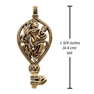 Women's Bronze Frigga's Key Pendant - Viking Norse Goddess of Love and Marriage Jewelry Mother's Day Gift