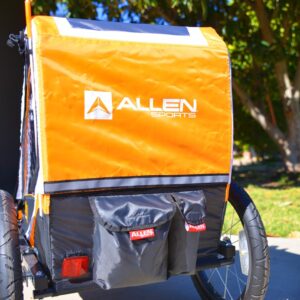 Allen Sports 1-Child Steel Bicycle Trailer- Orange, Model T1-O