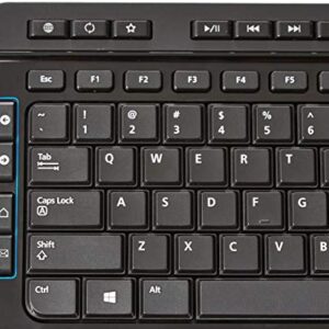 Amazon Basics Wireless Full Size Computer Keyboard and Mouse Combo, US Layout (QWERTY), Black