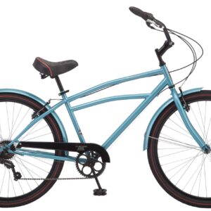 Schwinn Costin Cruiser Bike, for Men and Women, 7-Speed, 27.5-Inch Wheels, Suggested Rider Height 64-74-Inches Tall, Blue