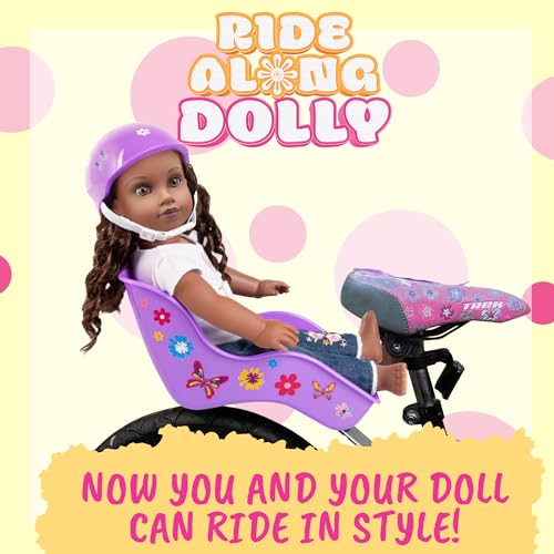 The Original Doll Bicycle Seat & Helmet Pack (Pink)-Bike Attachment Accessory for All 18"-22" Dolls & Stuffed Animals-Decorate Yourself Decals! Kids Gift, Fits Most Bikes Compatible with American Girl