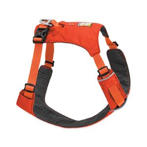 ruffwear, hi & light, everyday lightweight dog harness, trail running, walking, hiking, all-day wear, sockeye red, x-small