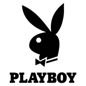 Playboy 316L 20G Surgical Steel Bunny Earring Studs Plated for Women 0.8 MM - Playboy License (Silver)