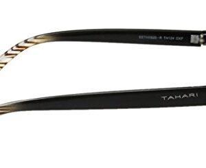 TAHARI womens Th124 Glamorous Oversized UV Protective Women s Rectangular Sunglasses Elegant Gifts for Women 58 mm, Black Fade, mm US