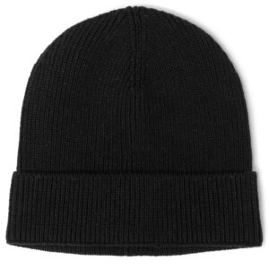 cotton cuffed beanie - men and women - 100% cotton - 10 colors - black