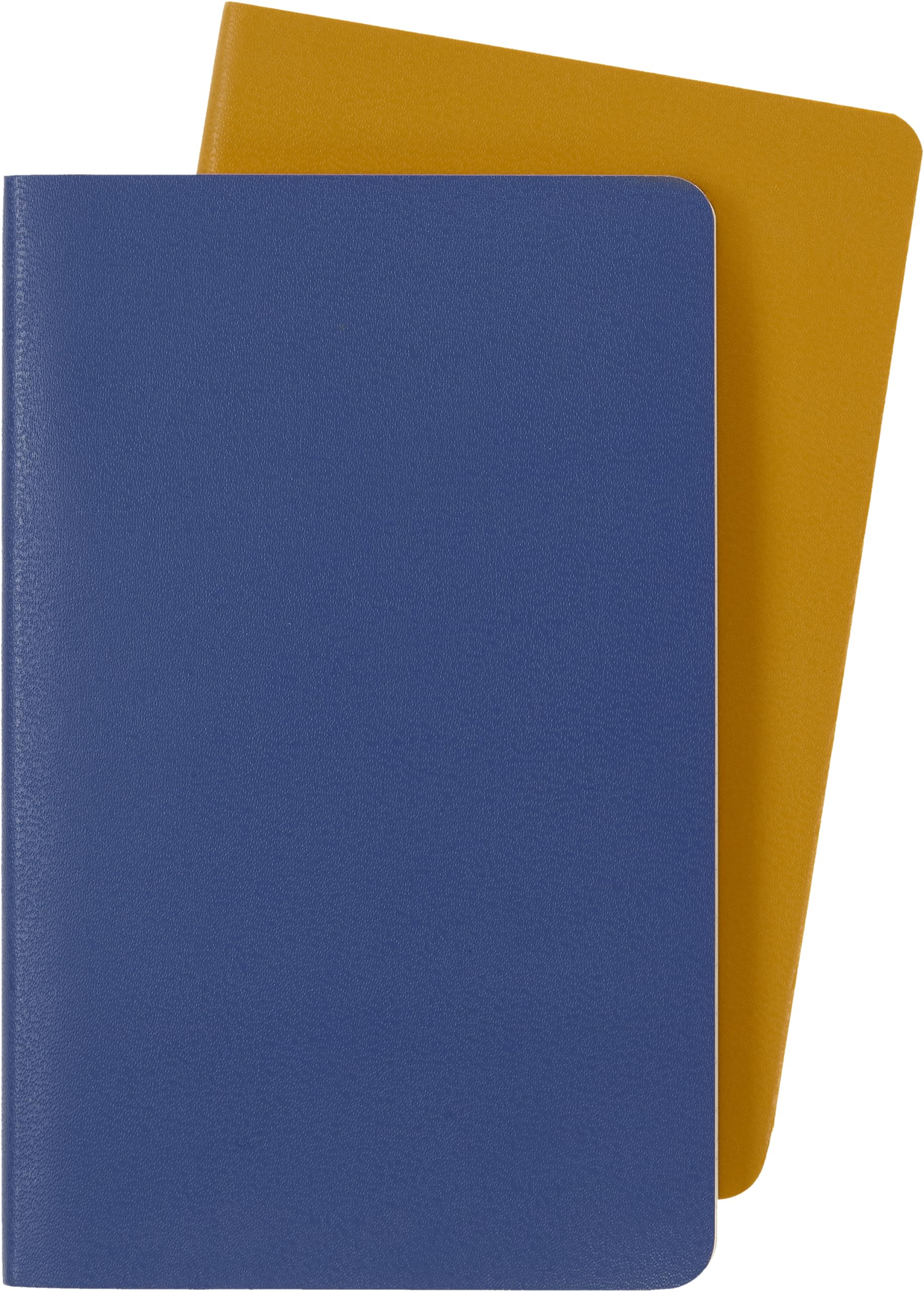 Moleskine Volant Journal, Soft Cover, Pocket (3.5" x 5.5") Ruled/Lined, Forget-Me-Not Blue/Amber Yellow, 80 Pages (Set of 2)