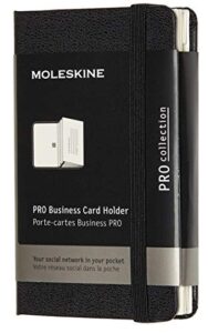 moleskine professional business card holder, xs, black (2.5 x 4.25)