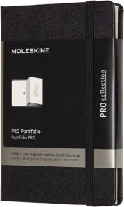 moleskine pro portfolio, hard cover, pocket (3.5" x 5.5") black