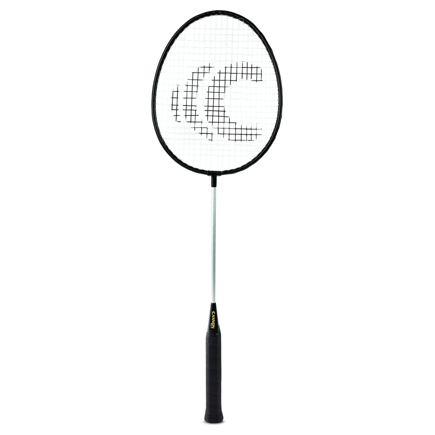 Cannon Sports Badminton Steel Racket for Beginner Players & Practice with Grip (26 Inches)