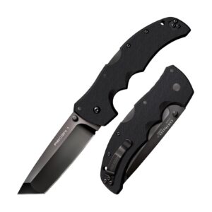 cold steel recon 1 series tactical folding knife with tri-ad lock and pocket clip - made with premium cpm-s35vn steel, tanto plain edge