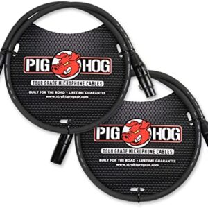 Pig Hog PHM3 8mm Tour Grade Mic Cable, XLR 3ft - 2-pack, Speaker