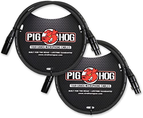 Pig Hog PHM3 8mm Tour Grade Mic Cable, XLR 3ft - 2-pack, Speaker