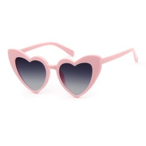 zyapril love heart shaped sunglasses for women - vintage cat eye mod style retro glasses as birthday gifts