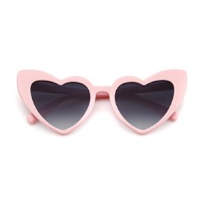 ZYApril Love Heart Shaped Sunglasses for Women - Vintage Cat Eye Mod Style Retro Glasses as Birthday Gifts